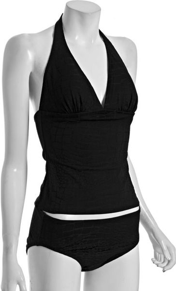 Gottex Essentials Halter Tankini Swimsuit In Black Lyst