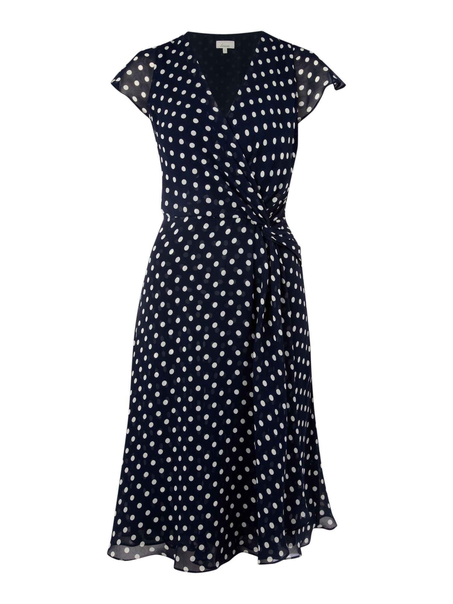 Linea Polka Dot Dress In Black navy Lyst