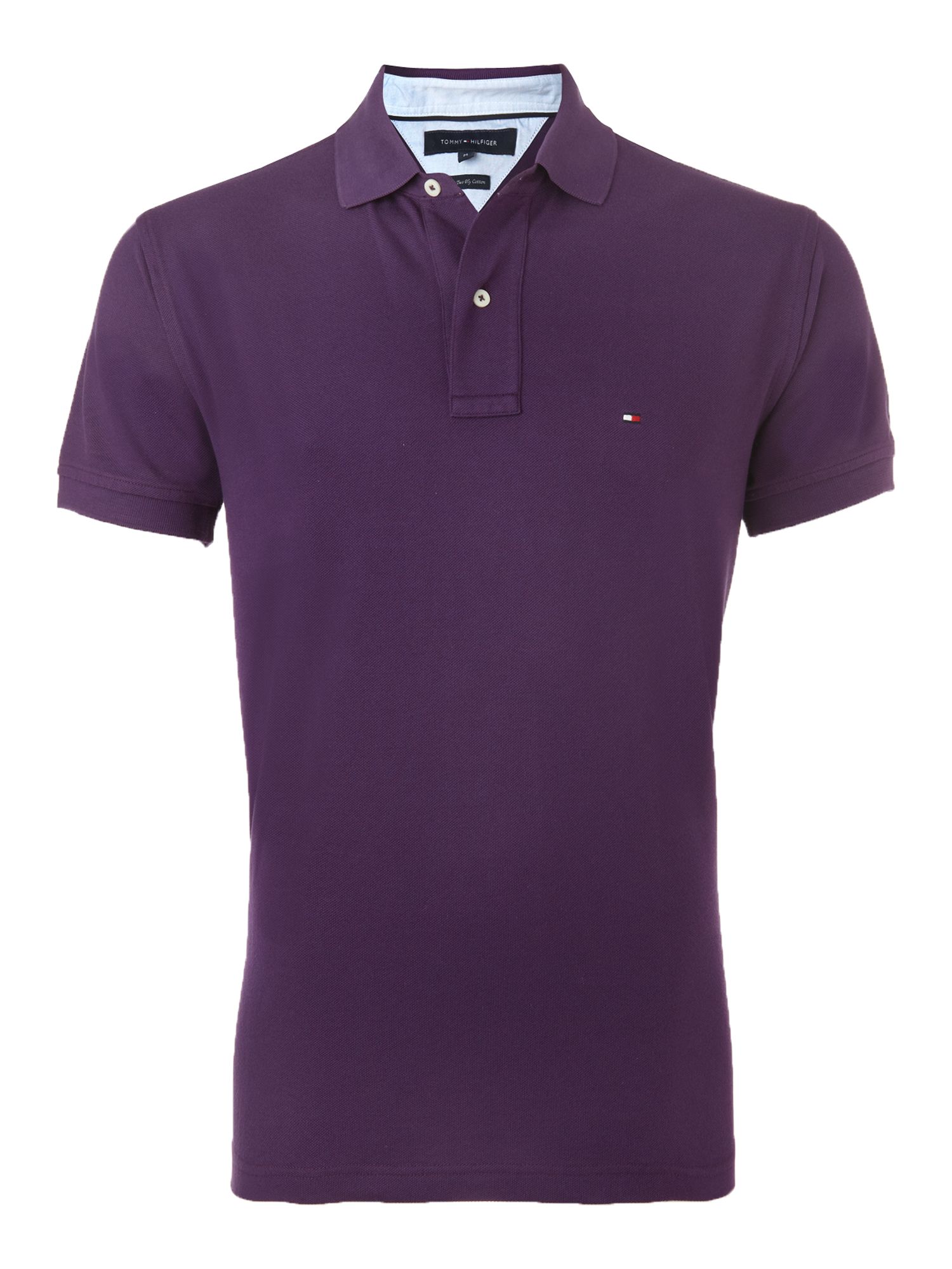 Tommy Hilfiger Knit Regular Fit Polo Shirt In Purple For Men Lyst