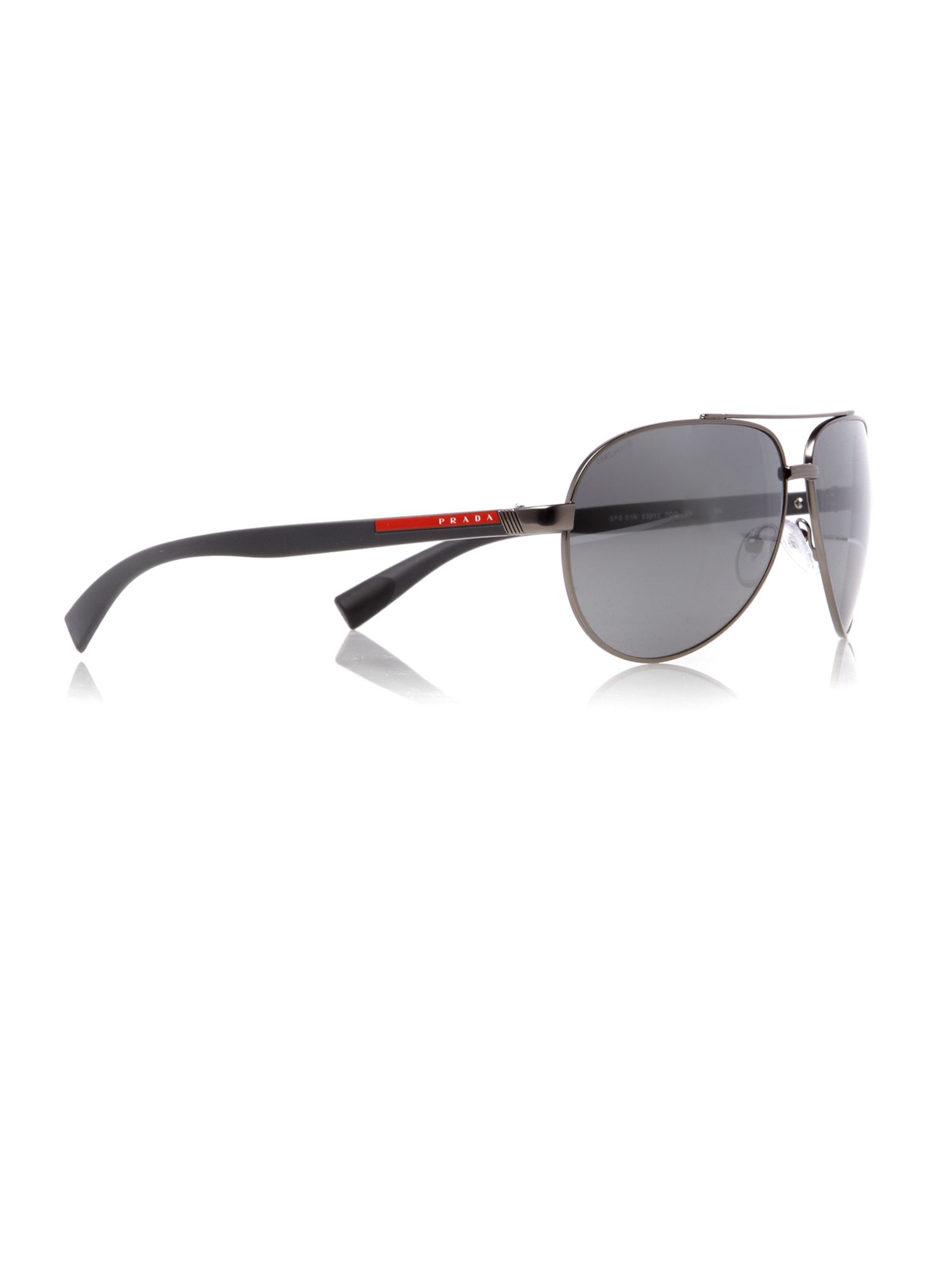 Prada Linea Rossa Mens Ps 51ns Sunglasses In Gray For Men Red Lyst