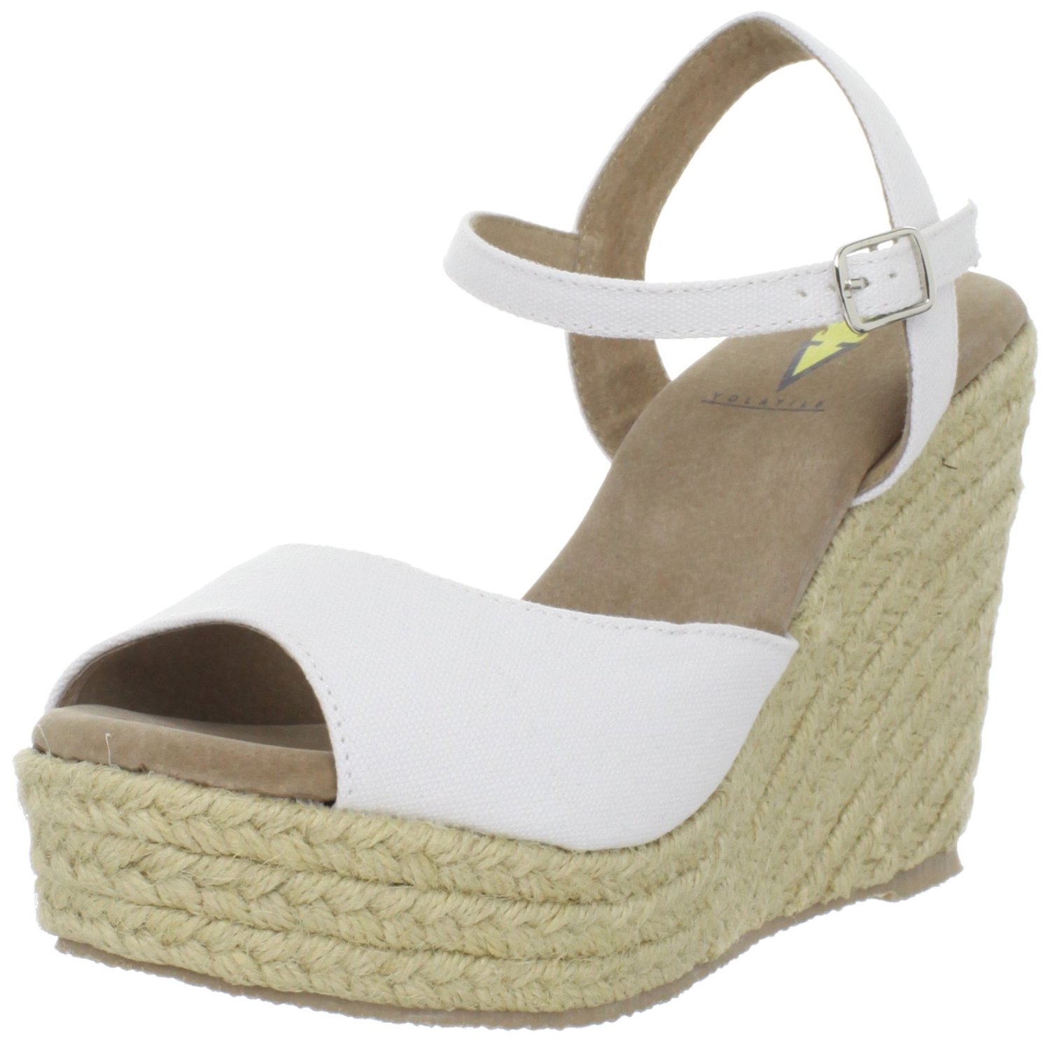 Volatile Very Volatile Womens Electric Wedge Sandal In Beige White Lyst