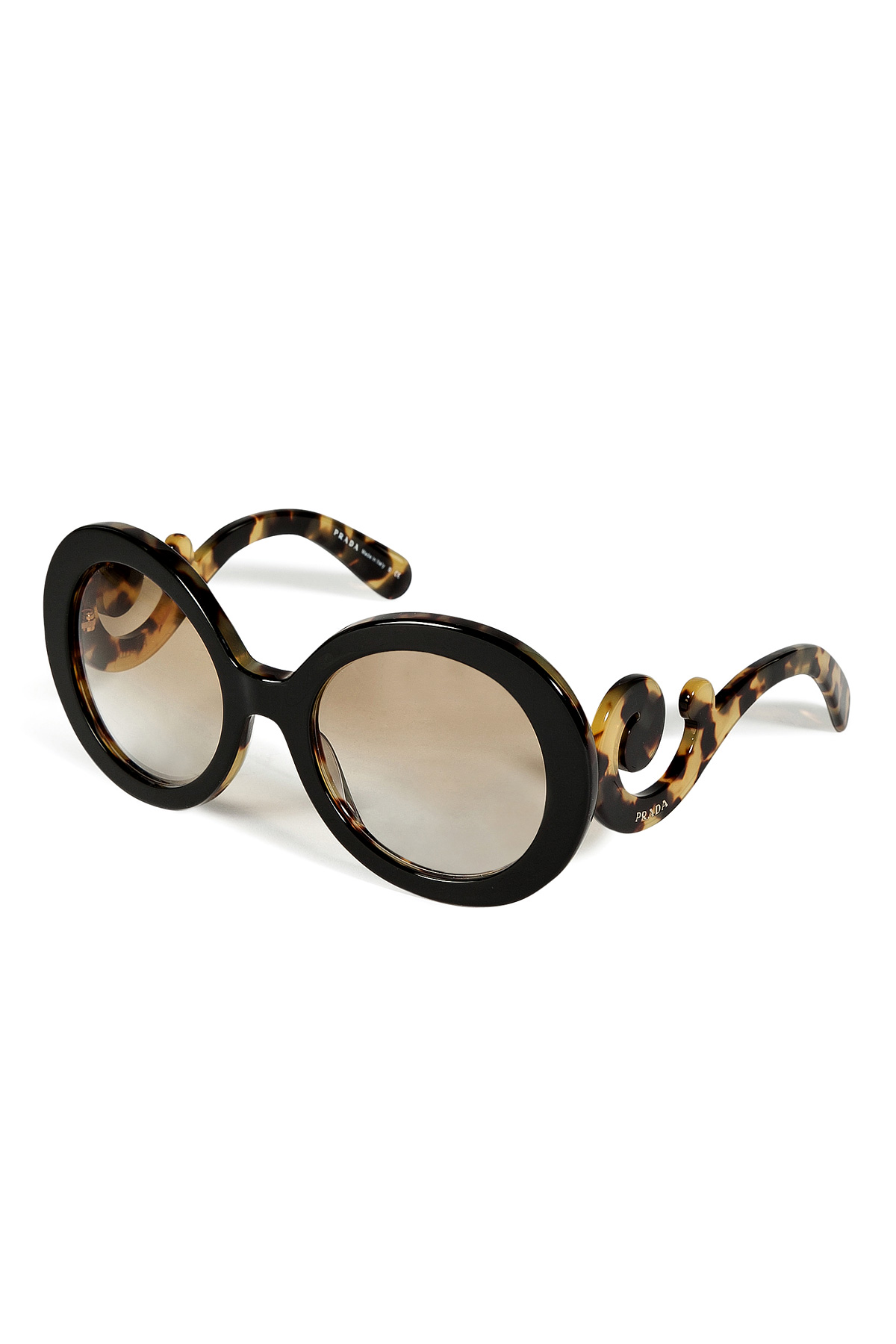 Prada Acetate Baroque Gradient Sunglasses In Black Lyst