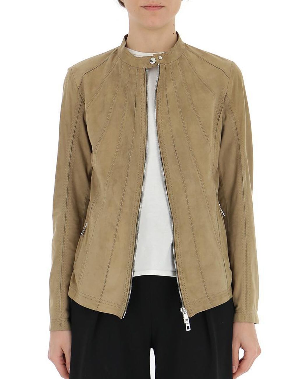 DESA NINETEENSEVENTYTWO Zip-up Jacket in Natural - Lyst