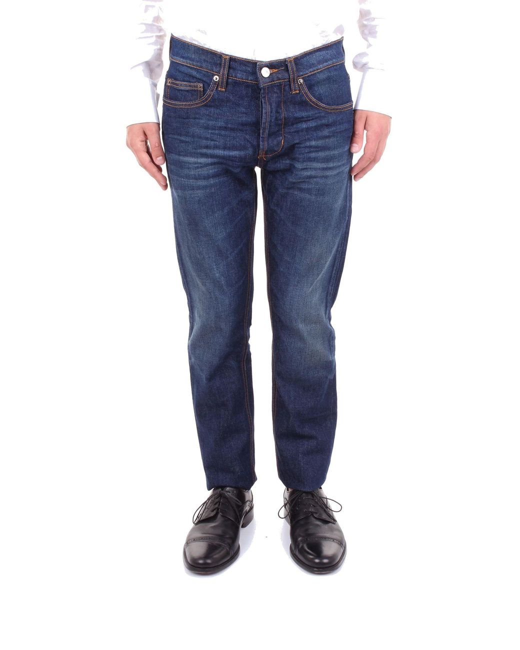 Aglini Blue Cotton Jeans in Blue for Men - Lyst