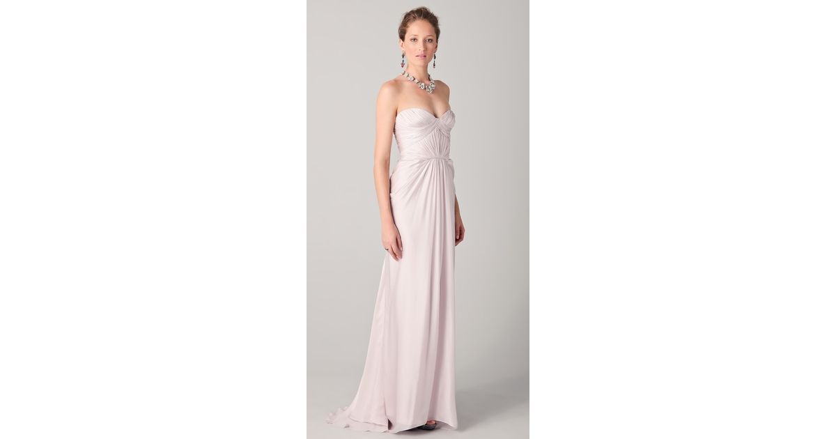 Lyst Reem Acra Goddess Gown In Pink