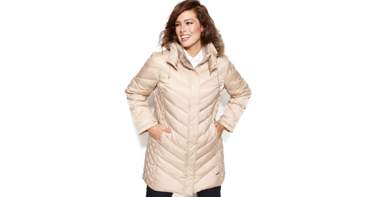 Lyst - Kenneth Cole Reaction Hooded Faux fur trim Quilted Puffer in ... Lyst - Kenneth Cole Reaction Hooded Faux fur trim Quilted Puffer in ...