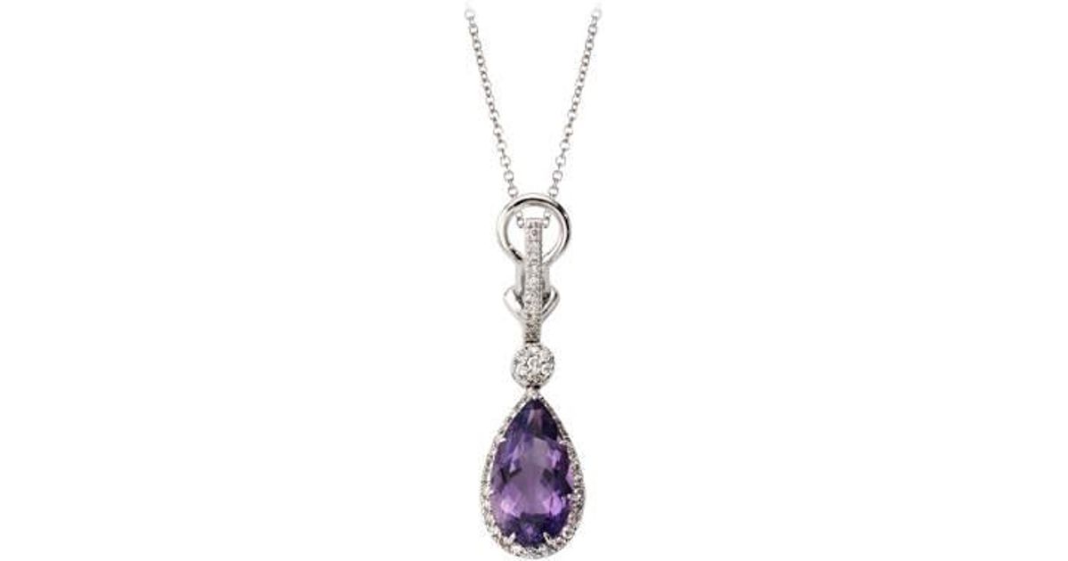 Lyst - Aspinal of London Ladies Exquisite Hollywood Teardrop Amethyst ...