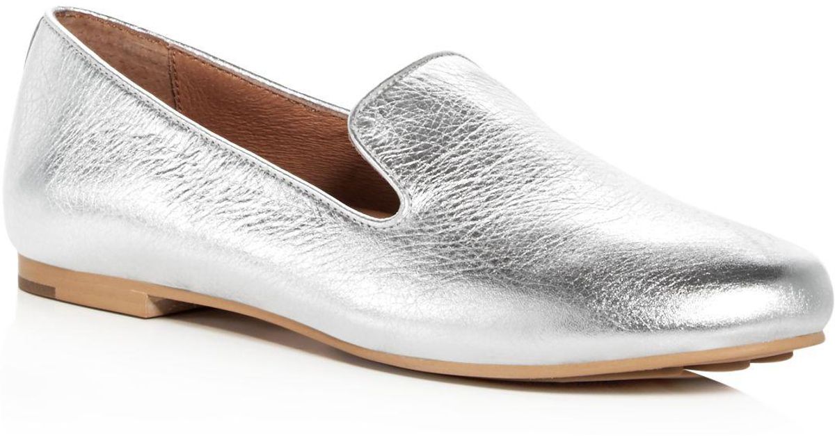 Lyst - Gentle Souls Women's Eugene Leather Smoking Slippers in Metallic