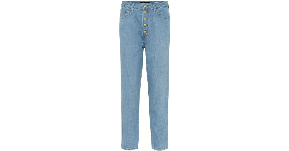 J Brand Denim Heather High-rise Straight Jeans in Blue - Lyst