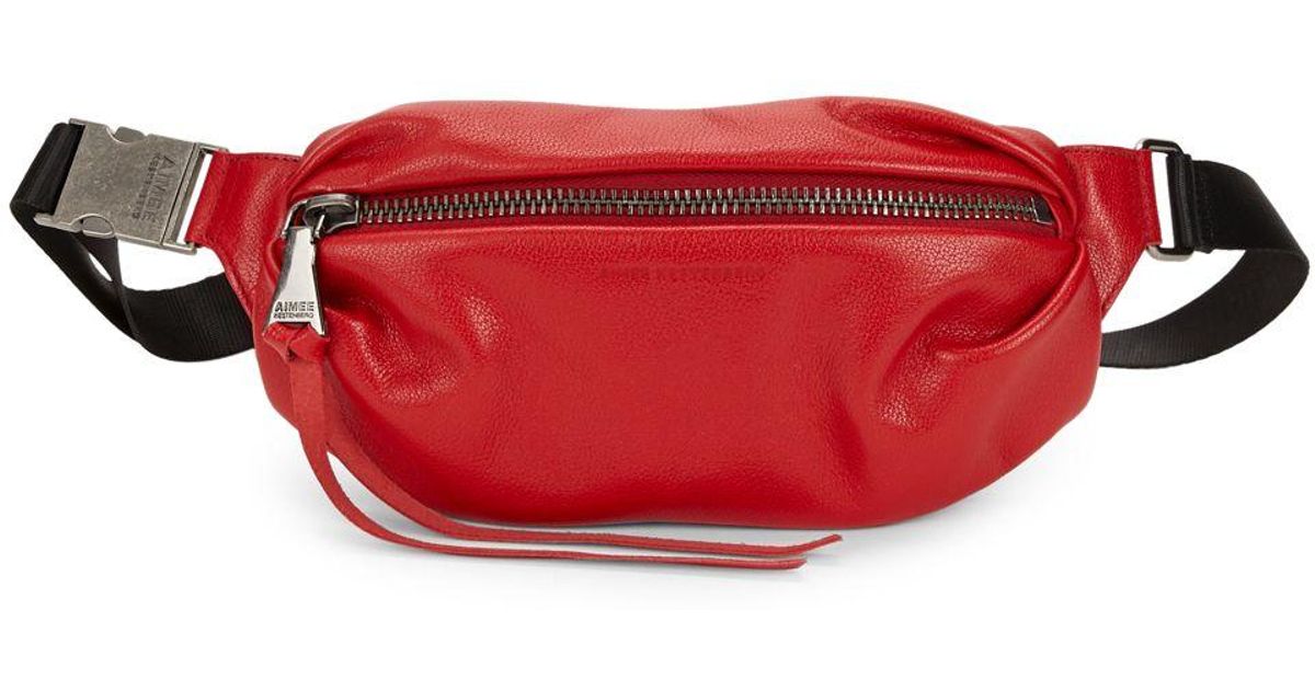 Aimee Kestenberg Milan Leather Bum Belt Bag in Red for Men - Lyst