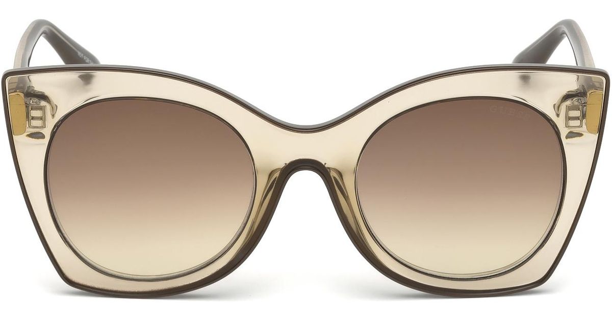 Guess 7525 Cat Eye Sunglasses In Brown Lyst
