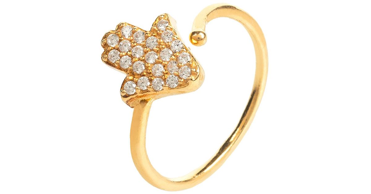 Lyst - Latelita London Hamsa Midi Ring Gold in Metallic