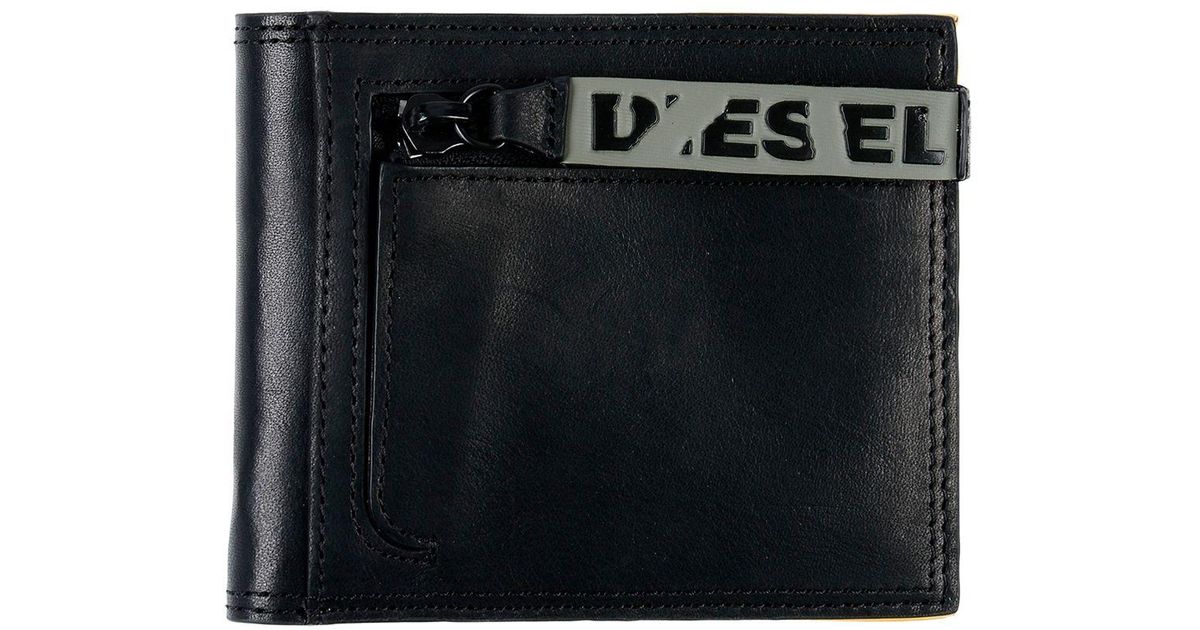 DIESEL Wallet in Black for Men - Lyst