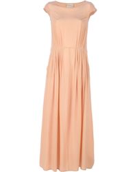 A.l.c. Exclusive Elastic Pleated Maxi Dress in Beige (white) | Lyst
