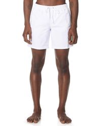 Lyst - Hartford Linen Shorts in White for Men