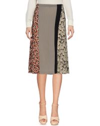Lyst - Siyu Knee Length Skirts in Brown
