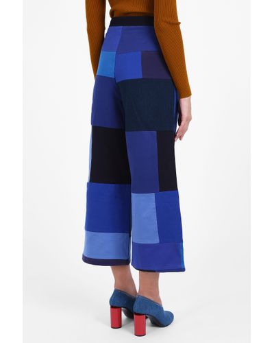 Rodebjer Denim Patchwork Wide Jeans in Blue - Lyst