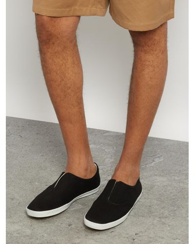 Lemaire Canvas Slip On Trainer in Black for Men - Lyst