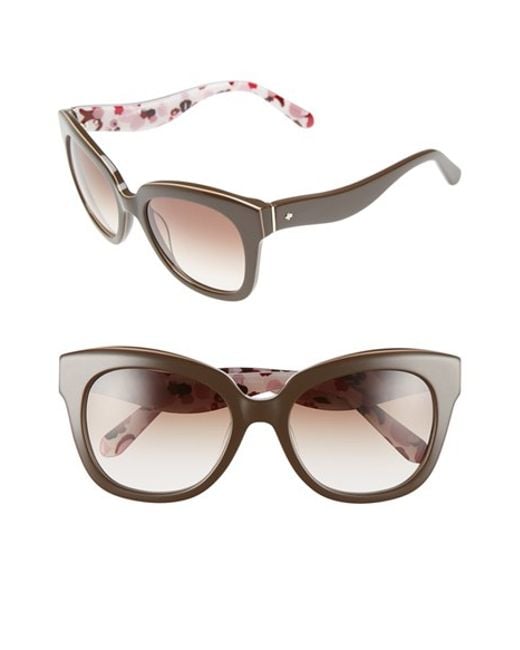 Kate Spade Amberly 54mm Cat Eye Sunglasses In Brown Lyst