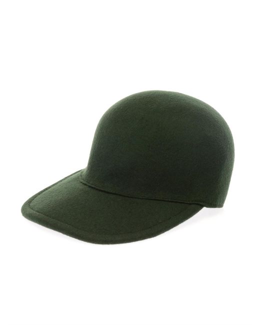 Stella mccartney Felt-Wool Baseball Cap in Green - Save 61% | Lyst