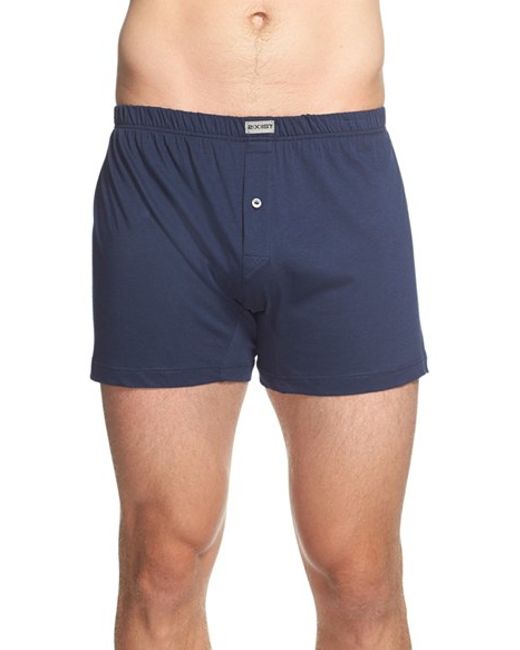 2xist Cotton Boxers (assorted 3-pack) in Blue for Men (NAVY/ COBRA ...