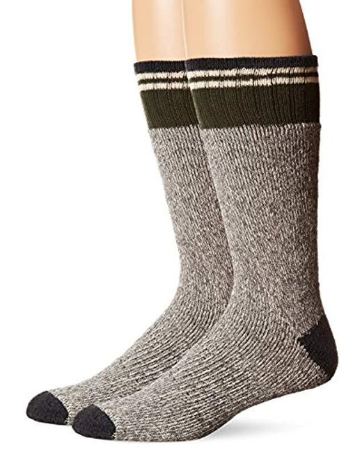 Lyst Dickies 2 Pack Cotton Thermal With Stripe Accents Boot Crew Socks In Gray For Men