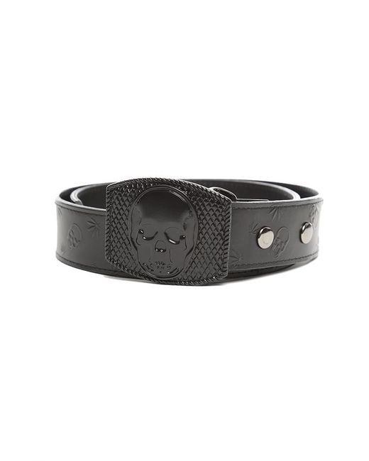 Lyst - Lucien Pellat Finet Skull Buckle Belt in Black