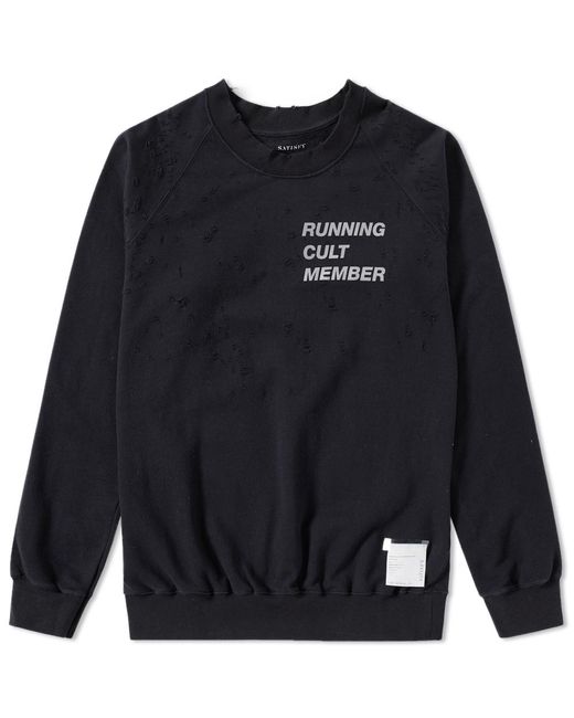 Satisfy Cult Moth Eaten Crew Sweat in Black for Men - Save 35% | Lyst