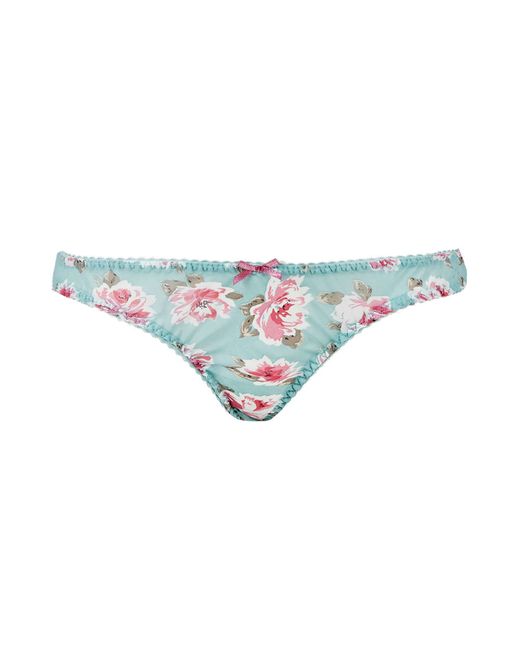 Topshop Floral Print Mini Panties In Green Mint Save 75 Lyst