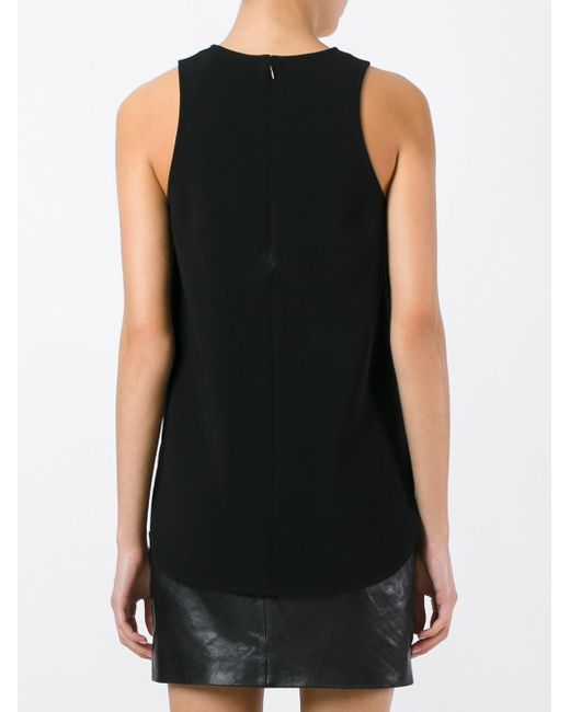 Alexander wang Sleeveless Lace-up Top in Black | Lyst