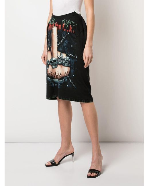 Neith Nyer Cotton Finger T-skirt in Black - Lyst