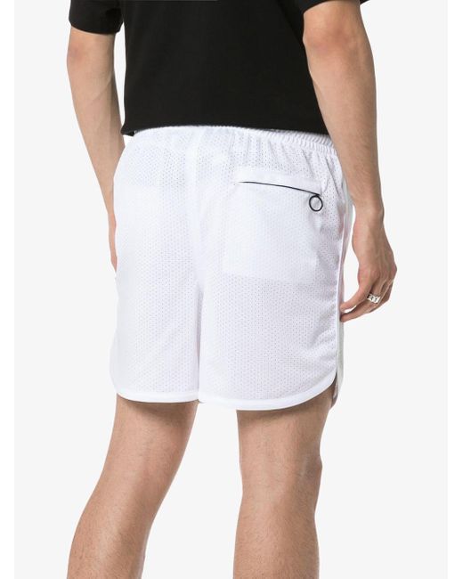 Off-White c/o Virgil Abloh Thermal Print Mesh Shorts in White for Men ...