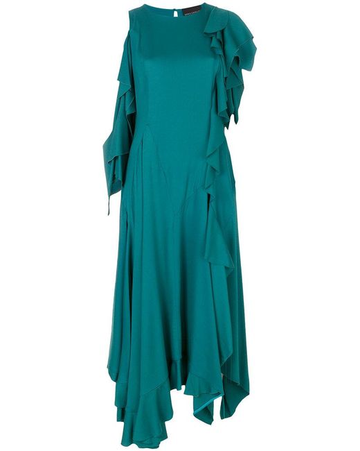 Erika cavallini semi couture Asymmetrical Dress in Green | Lyst