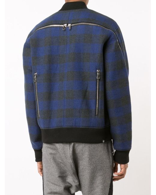 Lyst - Mostly Heard Rarely Seen Plaid Bomber Jacket in Black for Men