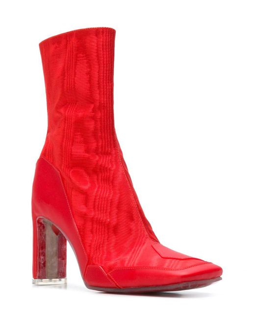Lyst - Nicholas Kirkwood X Marine Serre Ankle Boots in Red