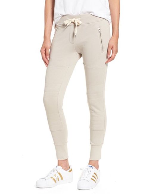 Sincerely Jules Lux Skinny Cotton Jogger Pants In Gray Lyst