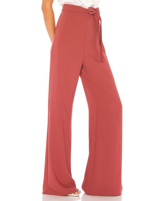 Amanda Uprichard Ariya Pants in Red - Lyst