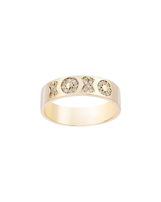 Lyst - Ariana Rabbani 14k 0.15 Ct. Tw. Diamond Xoxo Ring in Metallic ...