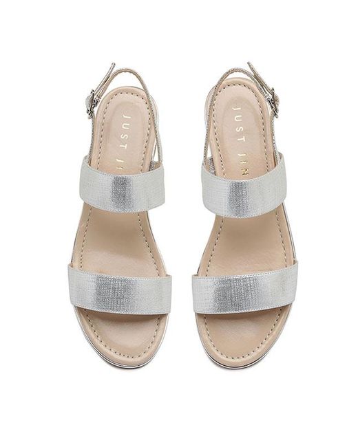 JUST JINNY Leather Sabina_silver in Metallic - Save 35% - Lyst