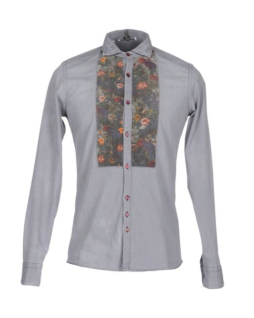 Aglini Shirt in Gray for Men | Lyst
