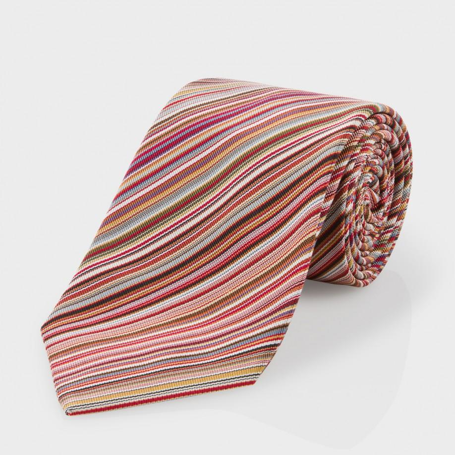 Lyst - Paul Smith Men's Thin Signature Stripe Classic Silk-cotton Tie ...