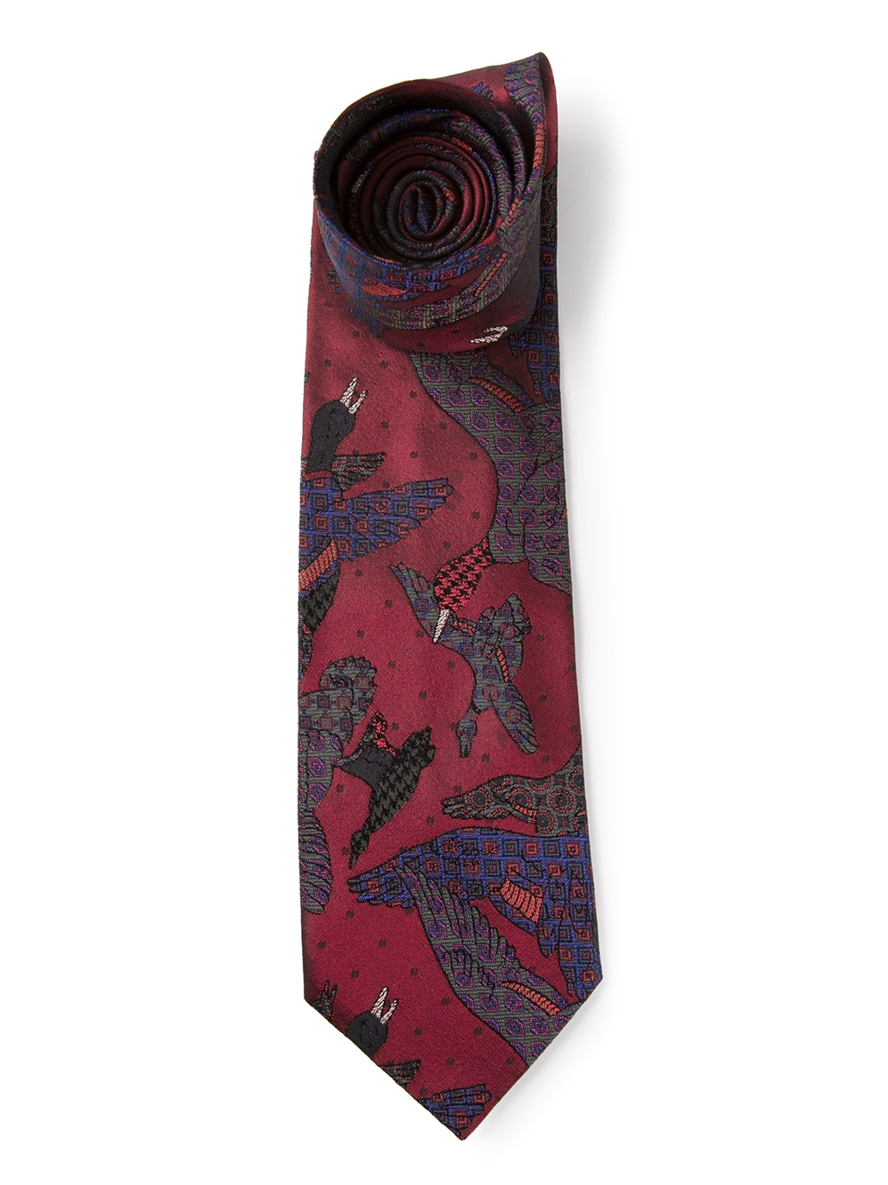 Lyst - Paul Smith Bird Print Tie in Red for Men