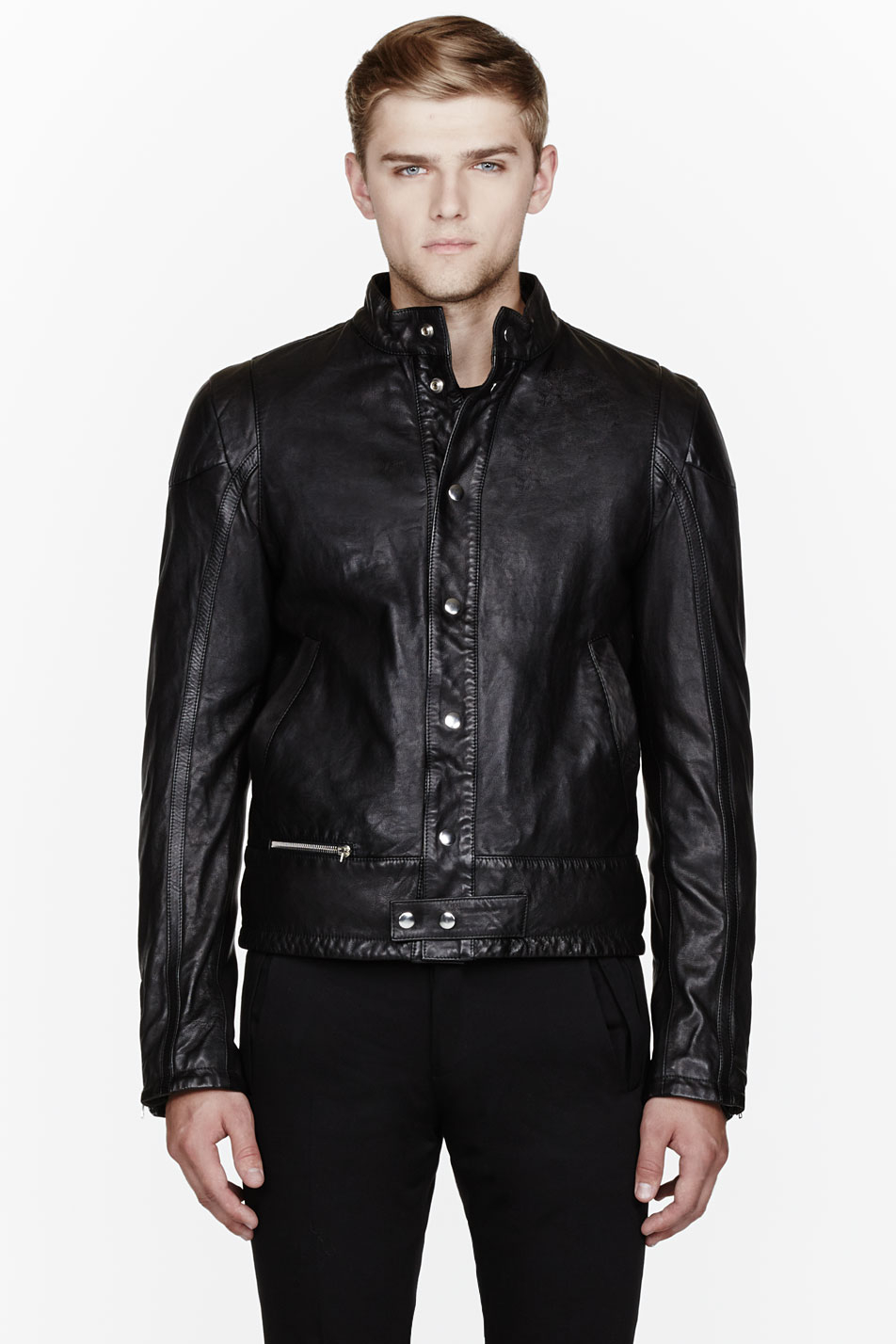 Marni Black Lamb Leather Jacket in Black for Men - Lyst