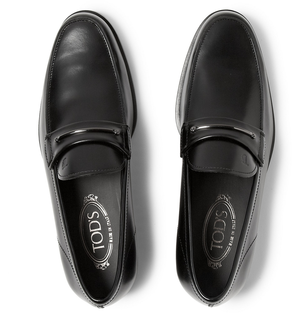 Lyst - Tod'S Leather Penny Loafers in Black for Men