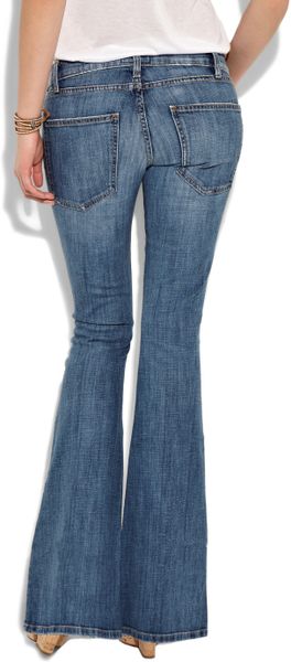 Current/elliott The Lowbell Low-rise Flared Jeans in Blue | Lyst