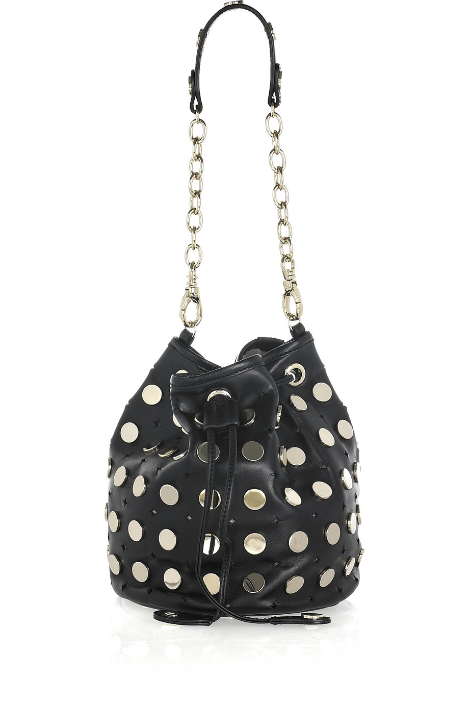 Lyst - Temperley London Aurora Studded Leather Pouch Bag in Black
