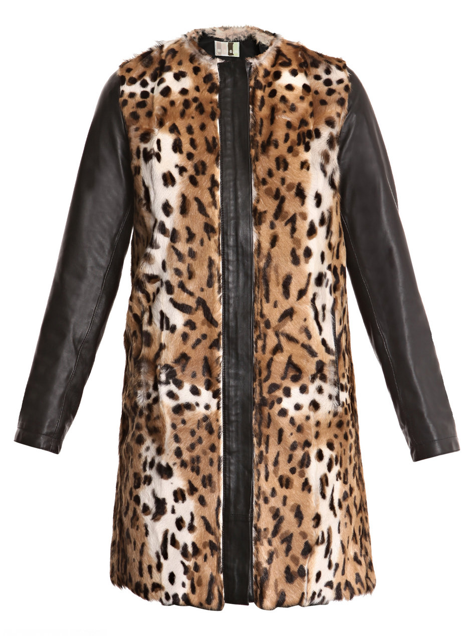 Msgm Leopard-print Fur Coat in Animal (leopard) | Lyst