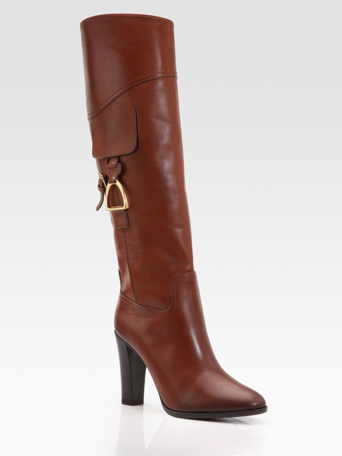 Ralph Lauren Collection Hannie Knee-high Equestrian Boots in Brown (tan ...