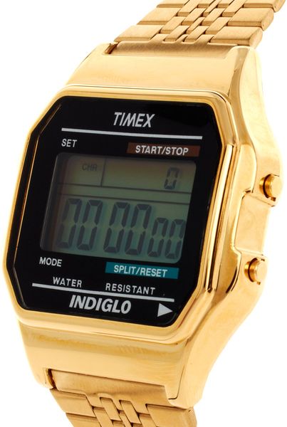 Timex® Timex 80 Gold Bracelet Adjustable Watch in Gold | Lyst