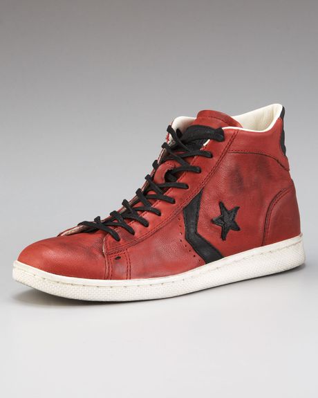 Converse Pro Leather Mid-top Sneaker, Red in Red for Men | Lyst